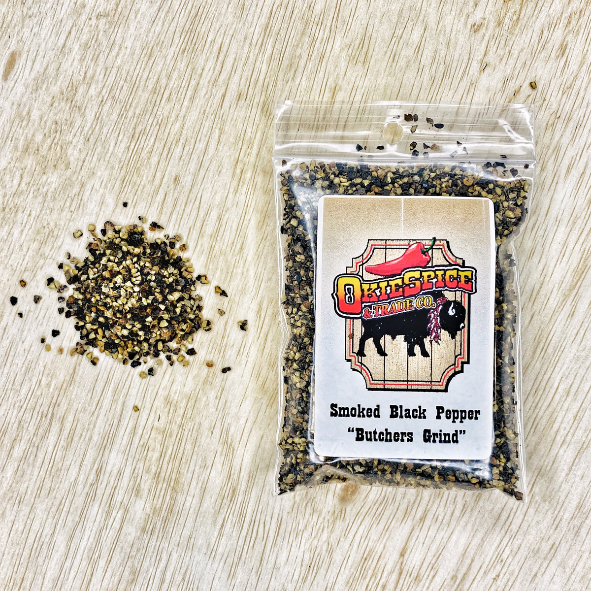Smoked Black Pepper-Butcher Grind – OkieSpice and Trade Co